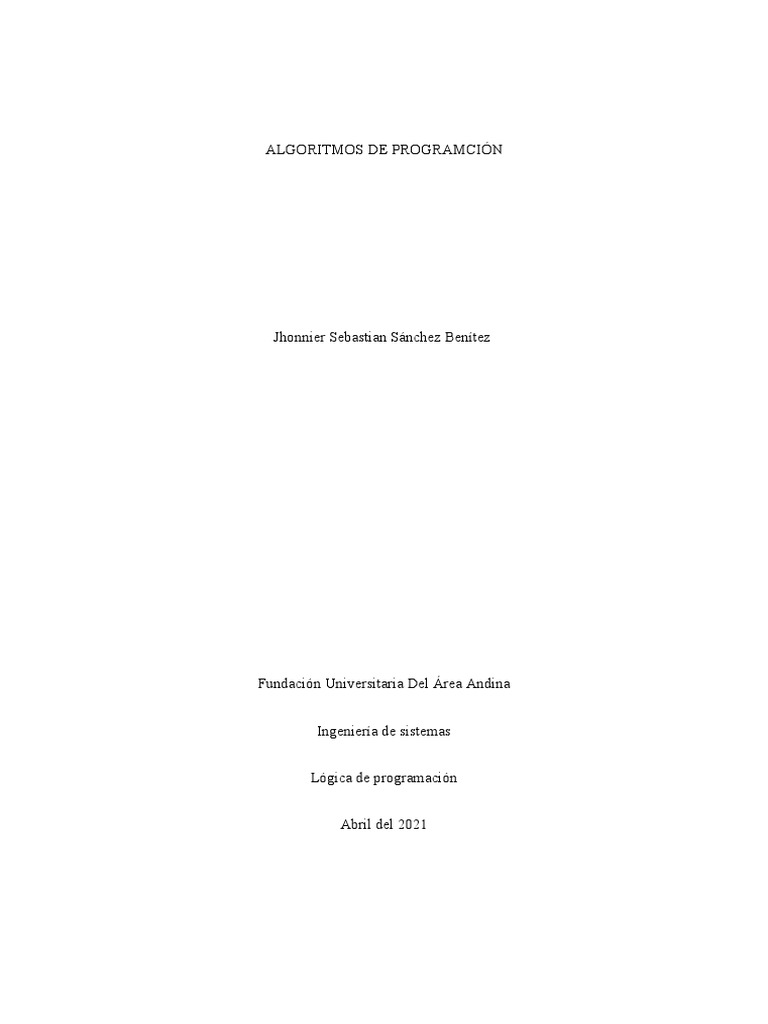 Algoritmos de Programción | PDF | Algoritmos Algoritmos de Programción | PDF | Algoritmos