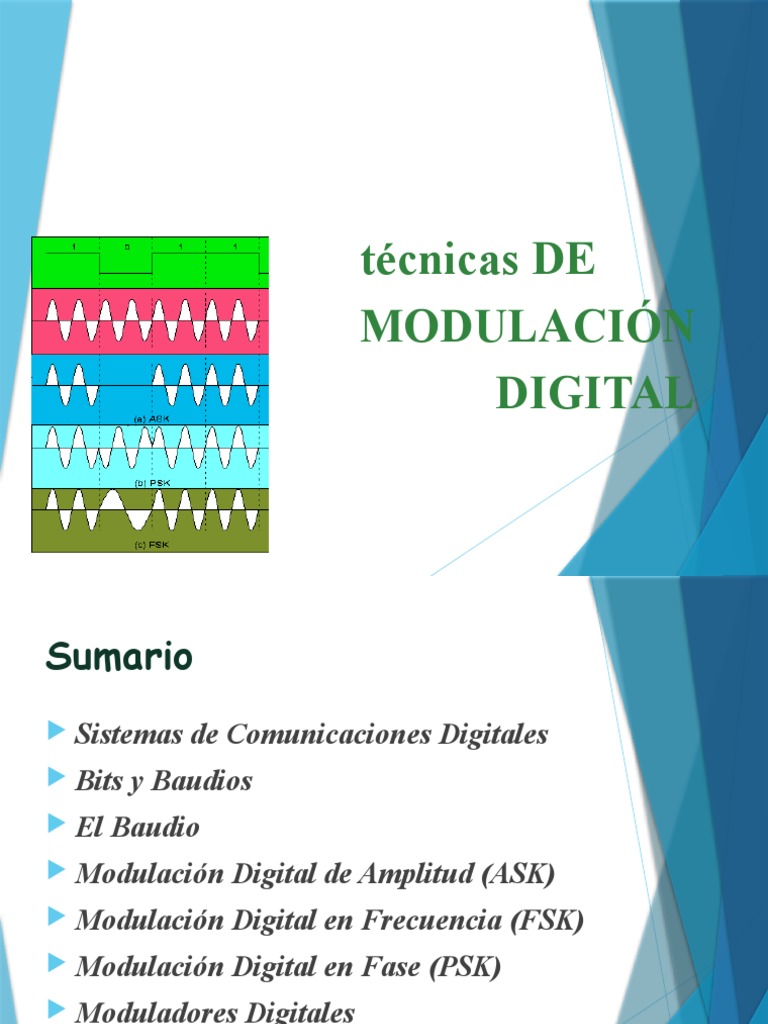 Modulacion Digital | PDF | Modulación | Transmisión de datos