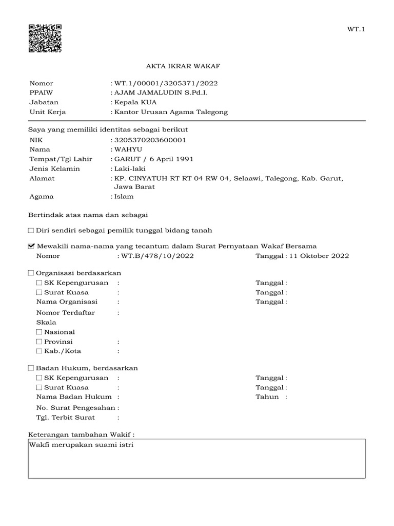 Contoh Aiw Latiha | PDF