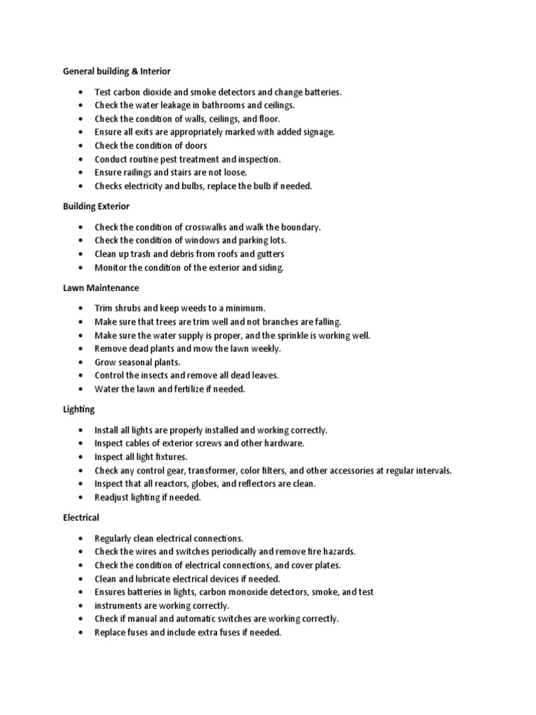 Inspection Checklist | PDF | Building Technology | Home Appliance