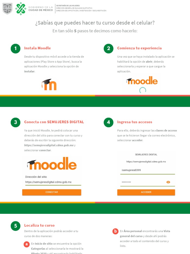 Guía para Utilizar Moodle App en Tu Celular | PDF | Informática