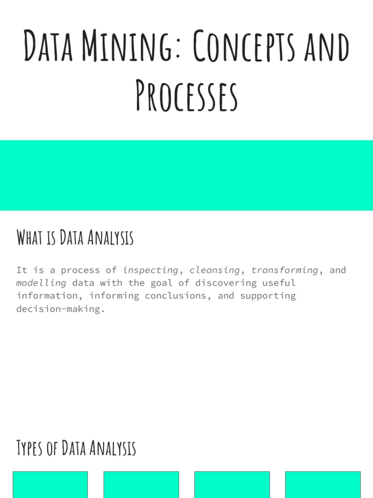 Data Mining Concepts And Processes Pdf Data Analysis Predictive Analytics