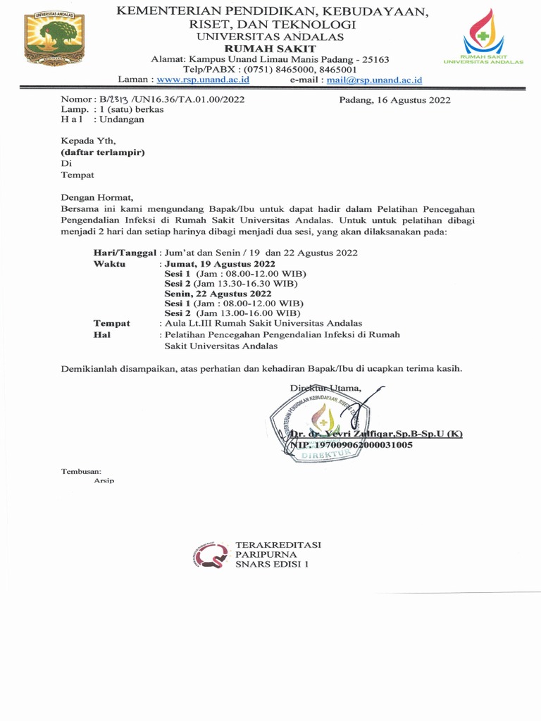 Undangan Inhouse Training PPI | PDF