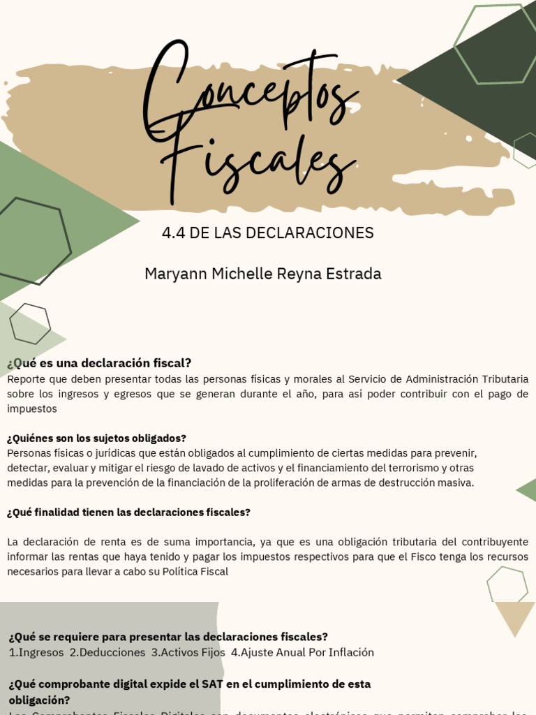 4.4 de Las Declaraciones | PDF | Impuestos | Gobierno