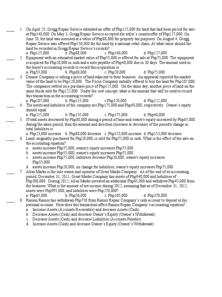 Module 1 - Review Test | PDF | Expense | Equity (Finance) Module 1 - Review Test | PDF | Expense | Equity (Finance)