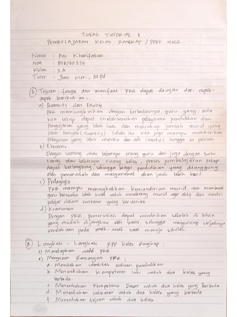 Tugas Tutorial 1 PKR | PDF