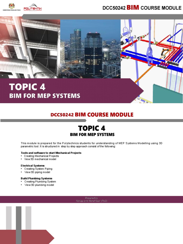 MODULE T4 - DCC50242 BIM Terbaru | PDF | Autodesk Revit | Pipe (Fluid ...