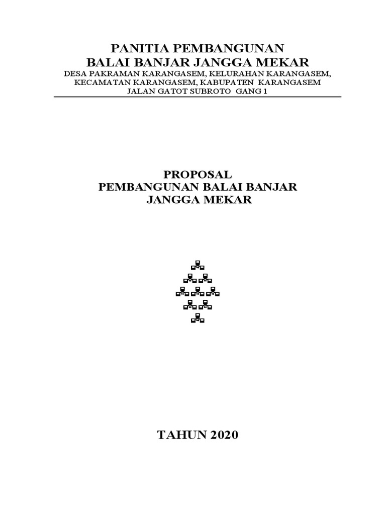 Proposal Bale Banjar Banjar | PDF