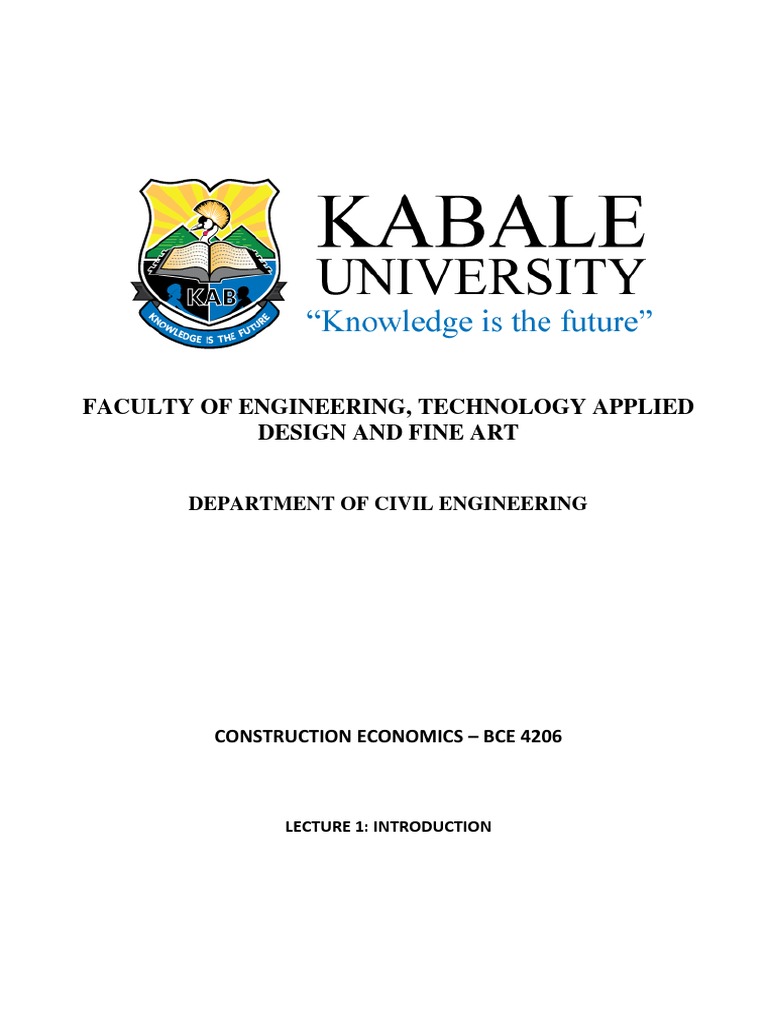 Introduction to Construction Economics | PDF | Cost Of Living ...
