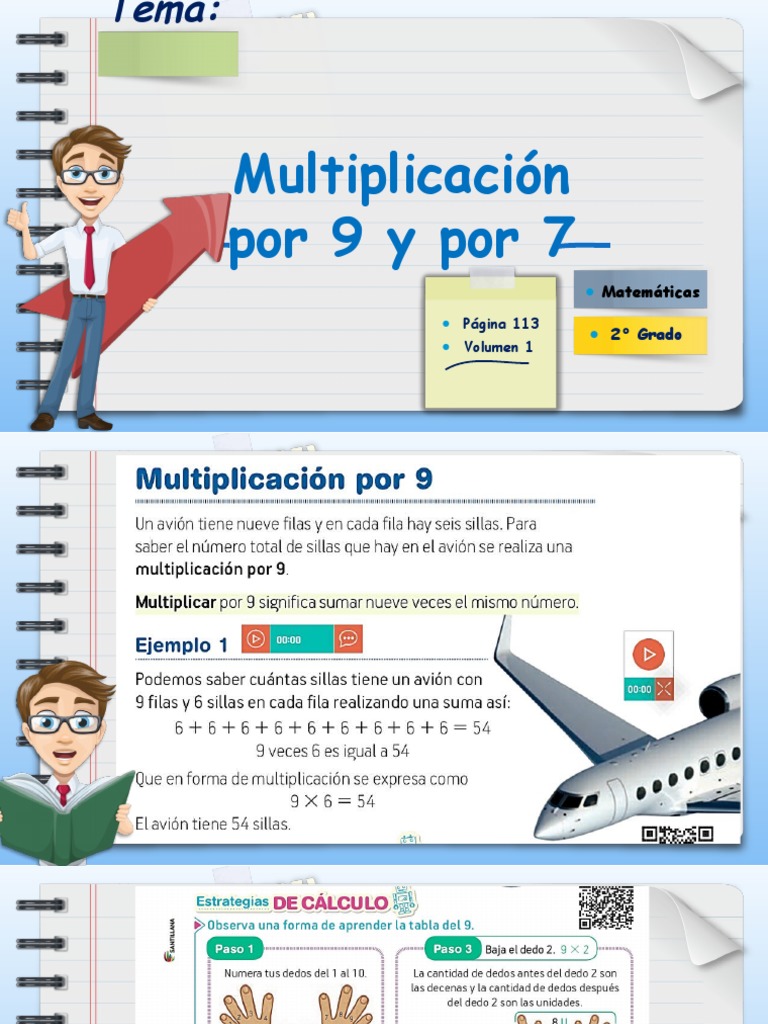 Multiplicación Por 9 y Por 7 (Pág. 113) | PDF