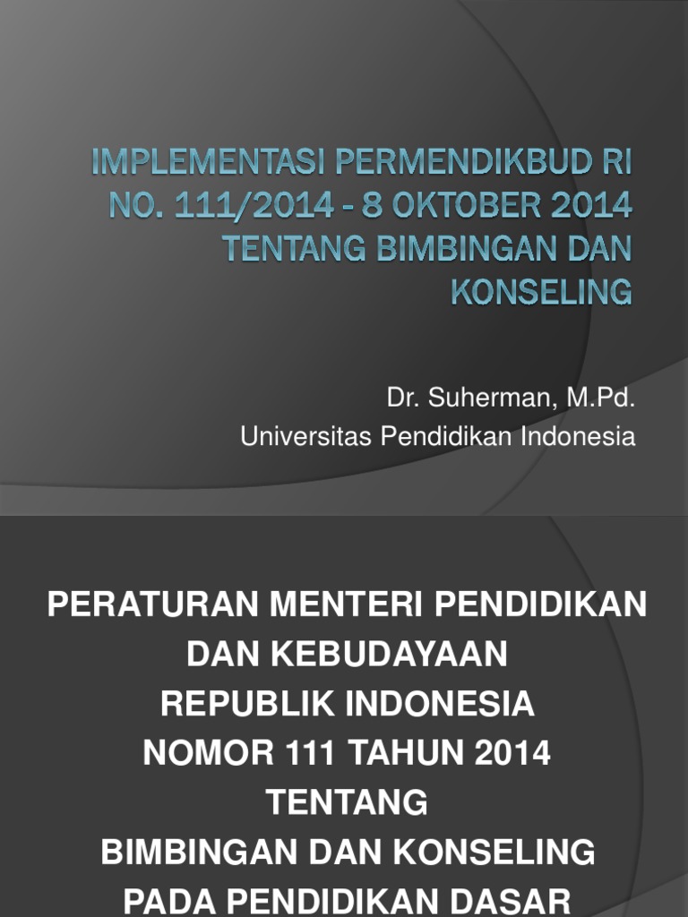 Permendikbud 111 | PDF