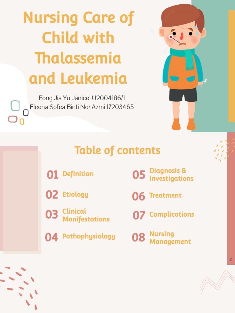 Nursing Care of Child With Thalassemia and Leukemia | PDF | Leukemia | Anemia