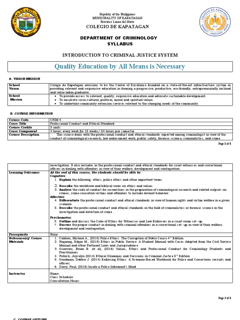 Professional Conduct and Ethical Standard | PDF | Criminology ...