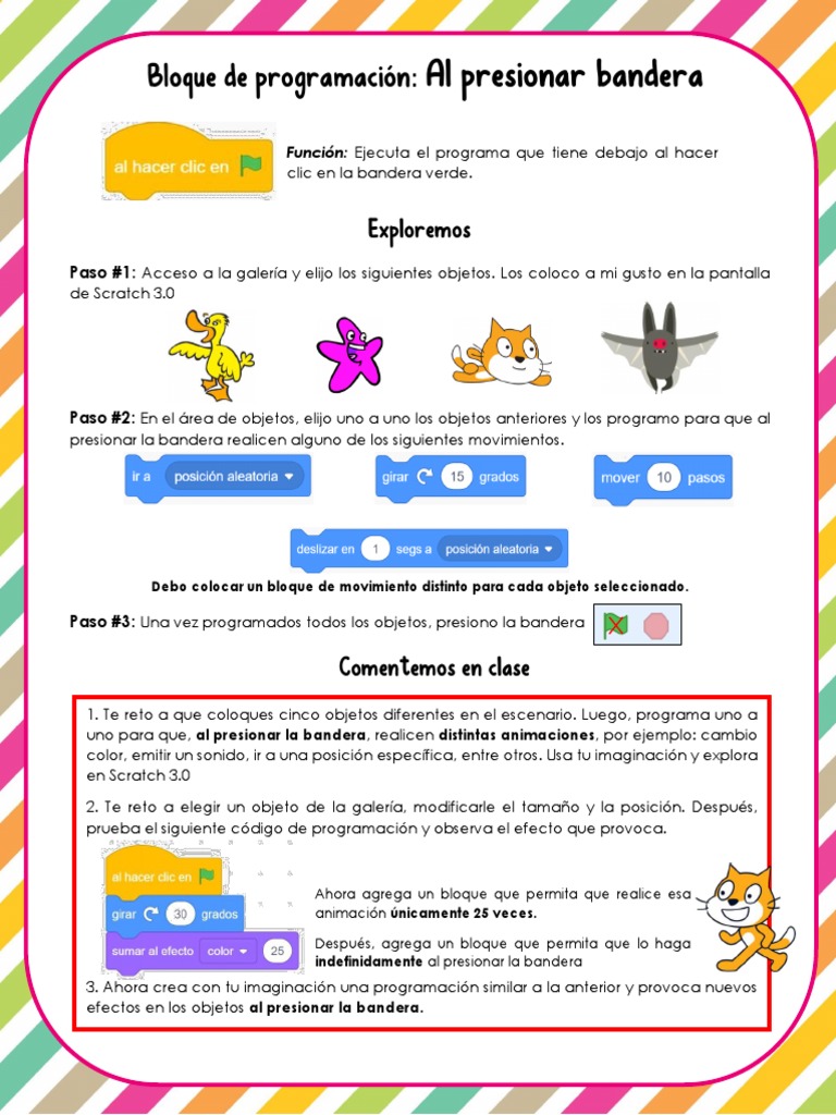 Programación en Scratch: Bandera Verde | PDF