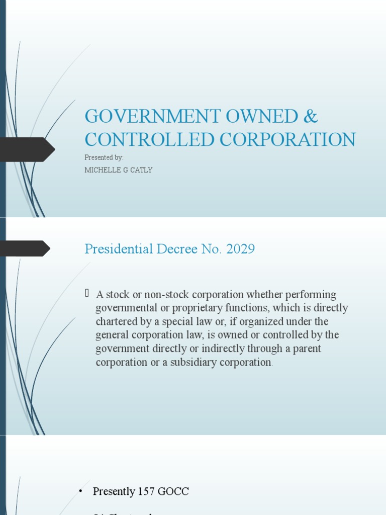 Government Owned & Controlled Corporation | PDF | Corporations | Companies