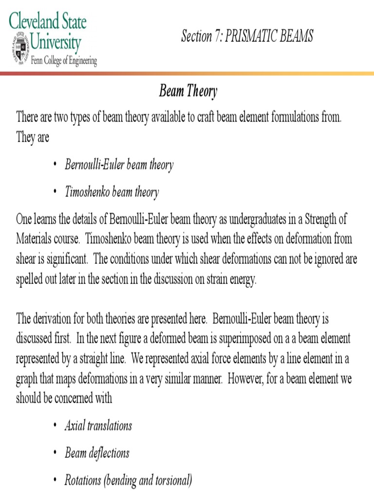 Beam Theory | PDF | Beam (Structure) | Bending