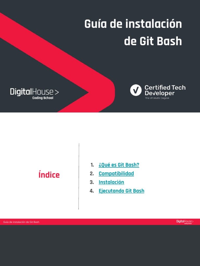 Guía de Instalación de Git Bash | PDF | Ventana (informática) | Interfaz de línea de comando