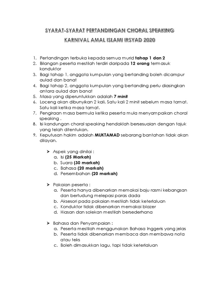 Choral Speaking | PDF