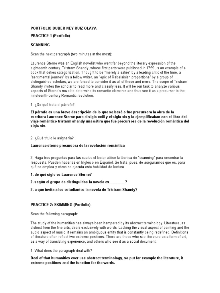 Practice Portfolio | Download Free PDF | The Arts | Humanities