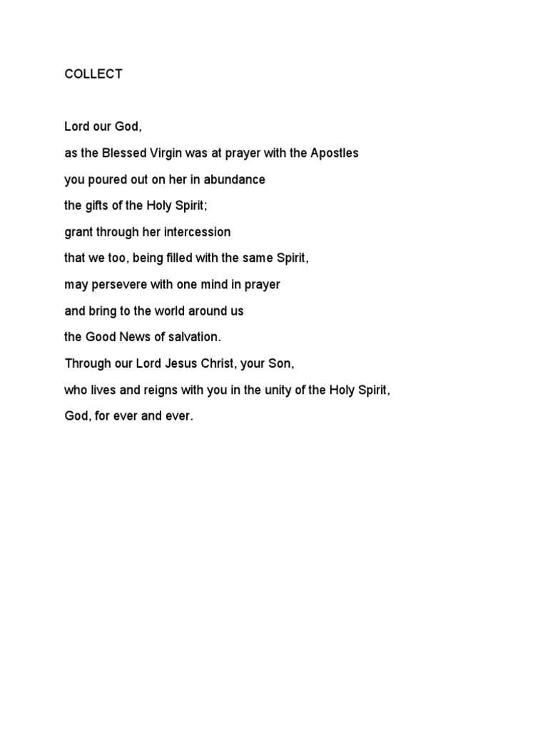 Our Lady of Cenacle Readings | PDF | Jesus | Mary, Mother Of Jesus