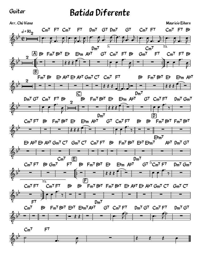 Batida Diferente Guitar | PDF