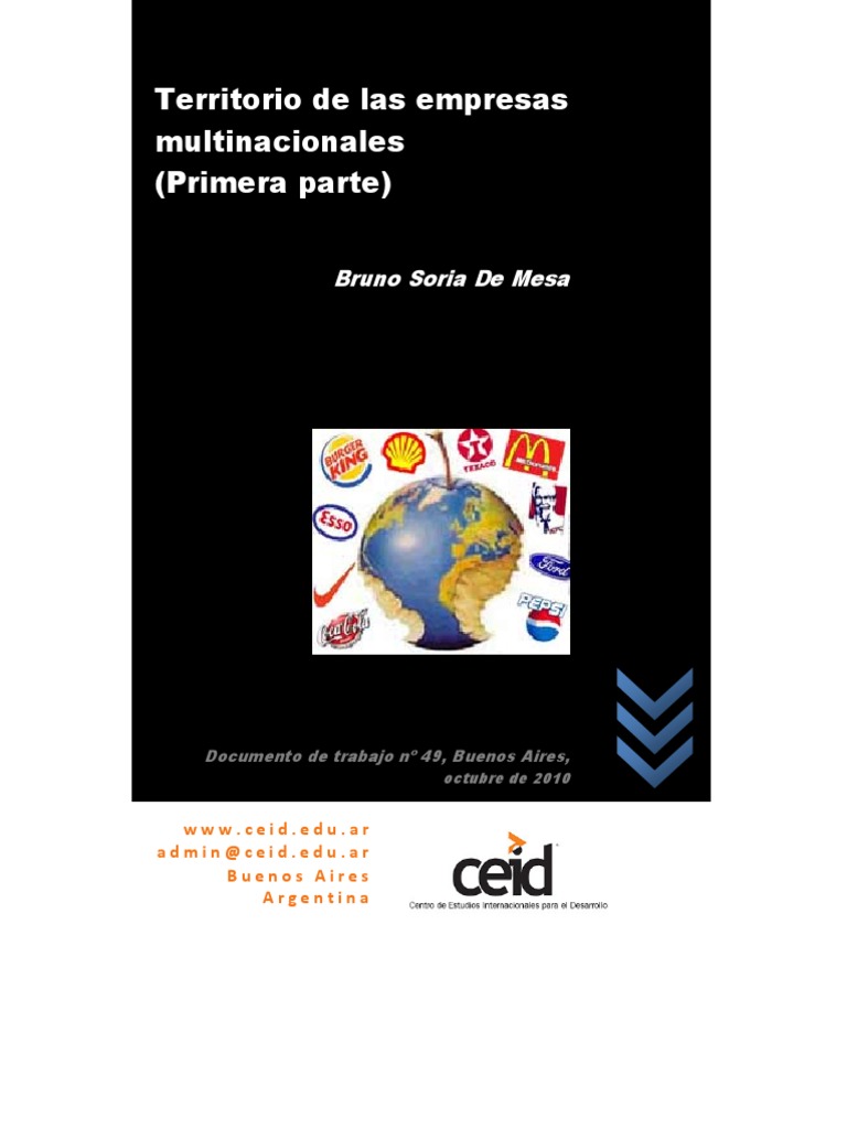 Ceid DT 49 Bruno Soria Territorio de Las Empresas Multinacionales I ...