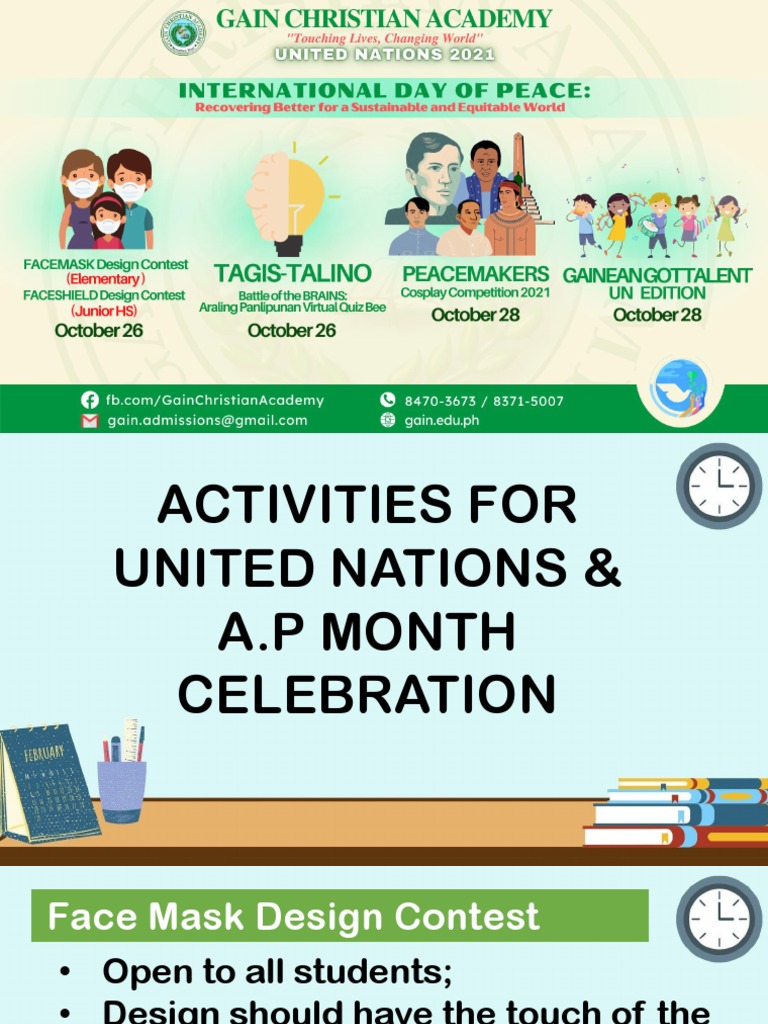 Activities For UN & AP Month Celebration - FINAL | PDF
