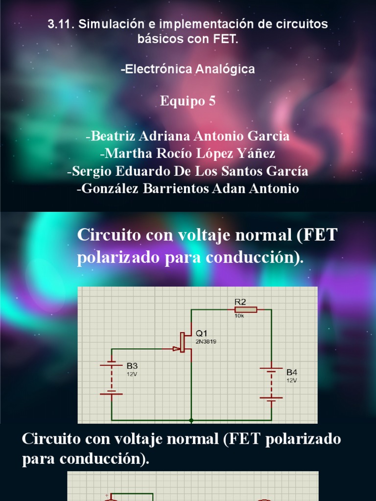 3.11.simulación e Implementación de Circuito Básicos Con FET | PDF ...
