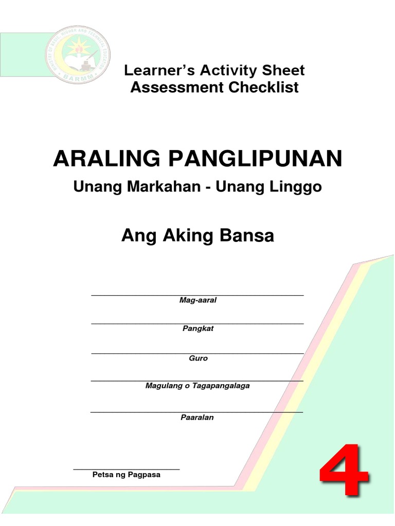 ARALING PANLIPUNAN GRADE 4 - Q1 Week 1 | PDF
