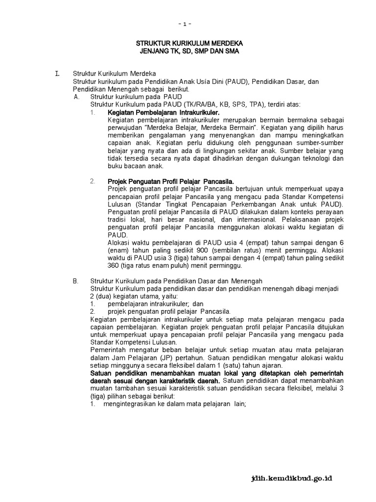 Pedoman Penerapan Kurikulum Merdeka... | PDF