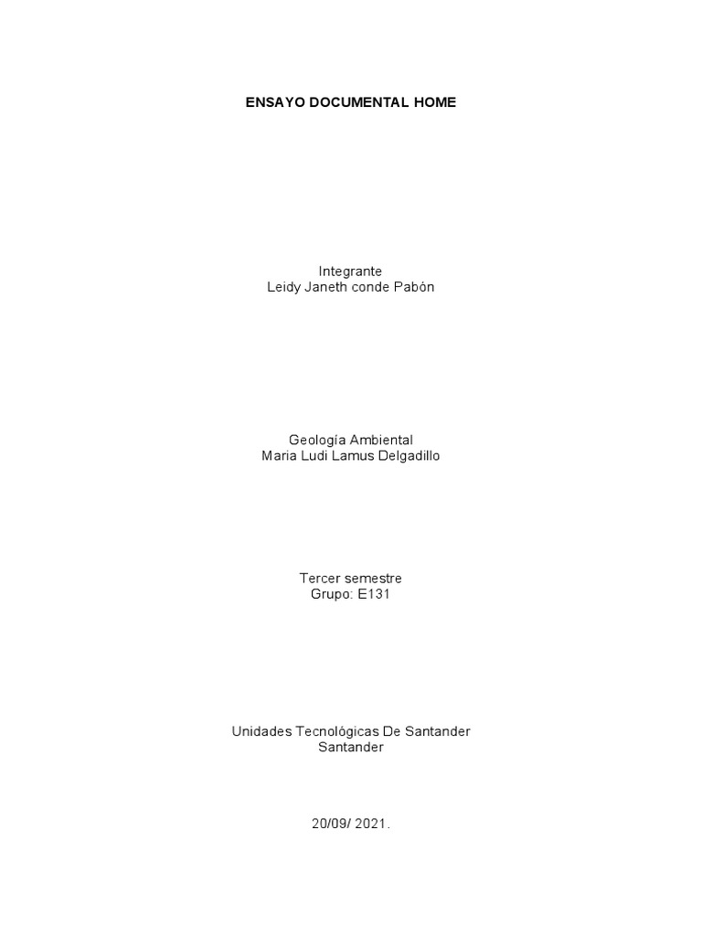Ensayo Sobre Documental Home - Leidy Conde | PDF | Tierra | Entorno natural