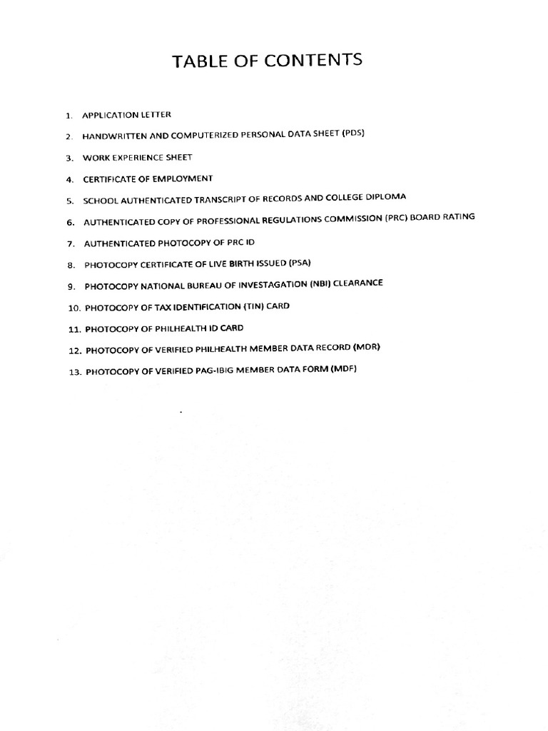 BFP Requirements 1 - 3 | PDF