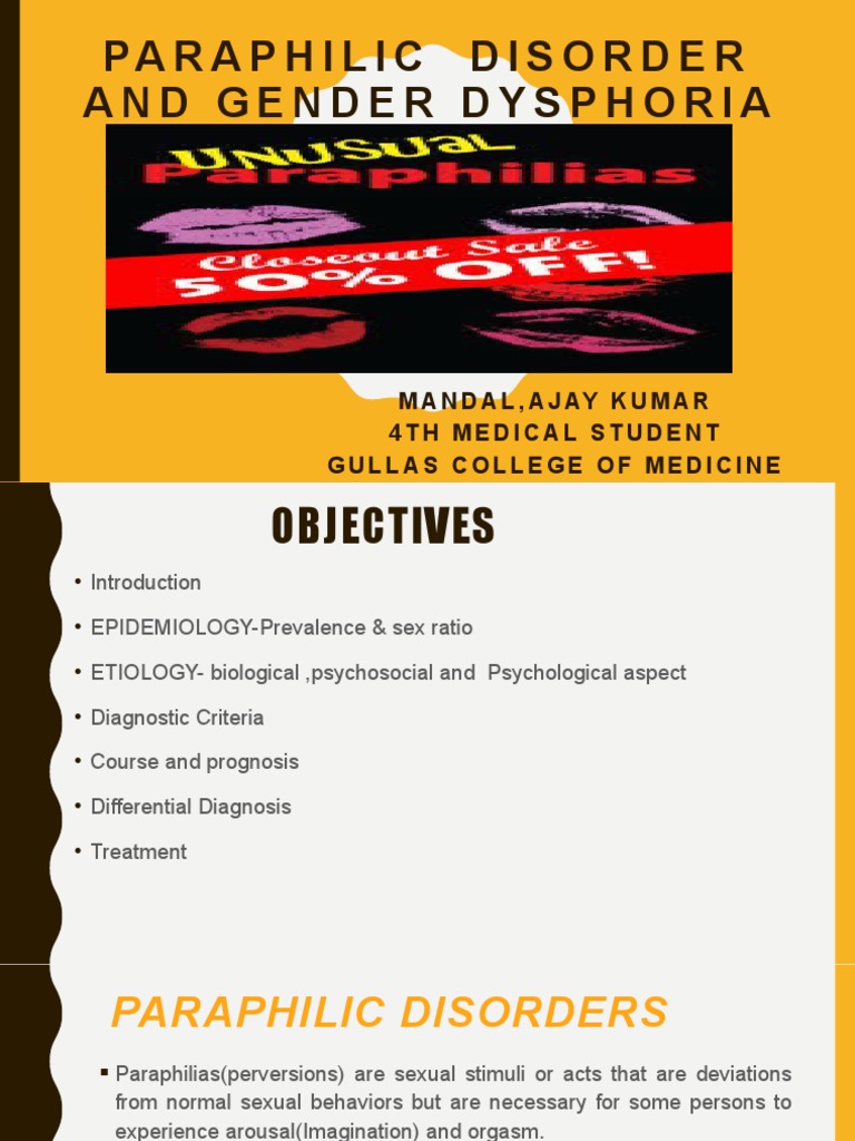 Paraphilic Disorder and Gender Dysphoria | PDF | Gender Identity ...
