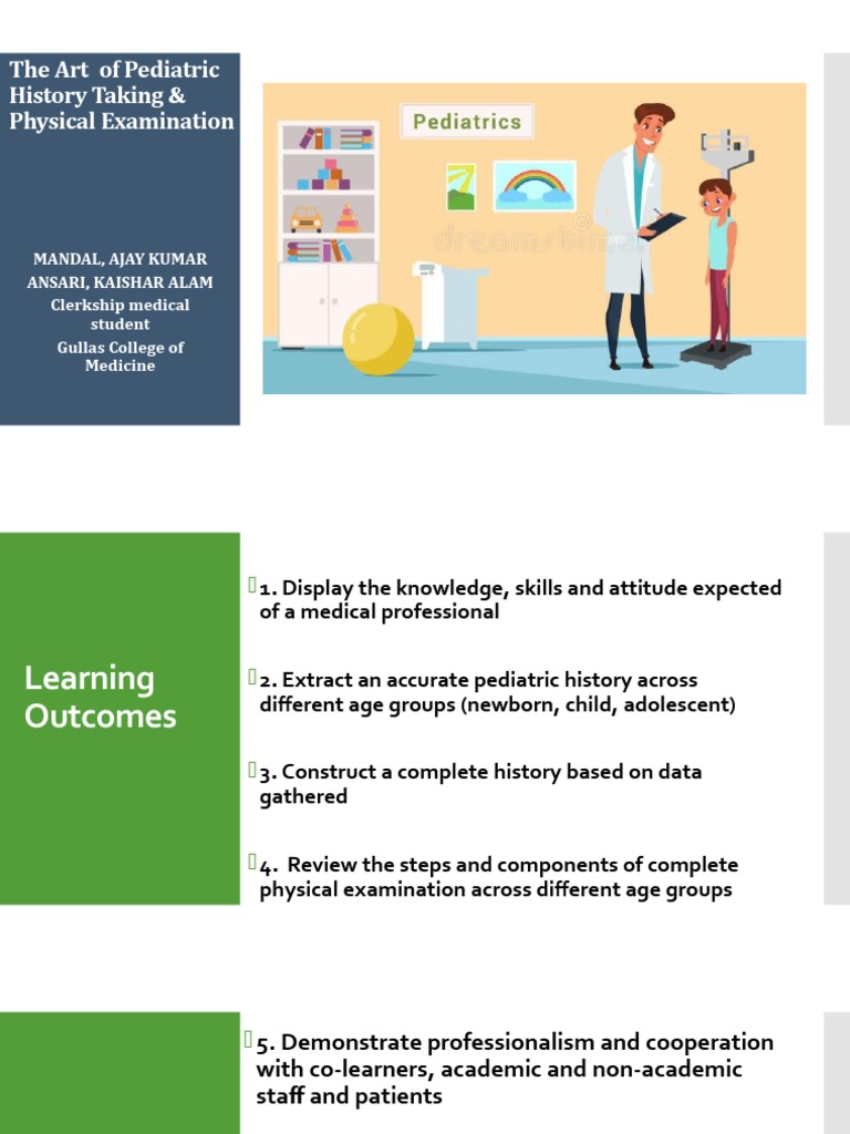 Pediatric History & Exam Guide | PDF | Prenatal Development | Childbirth