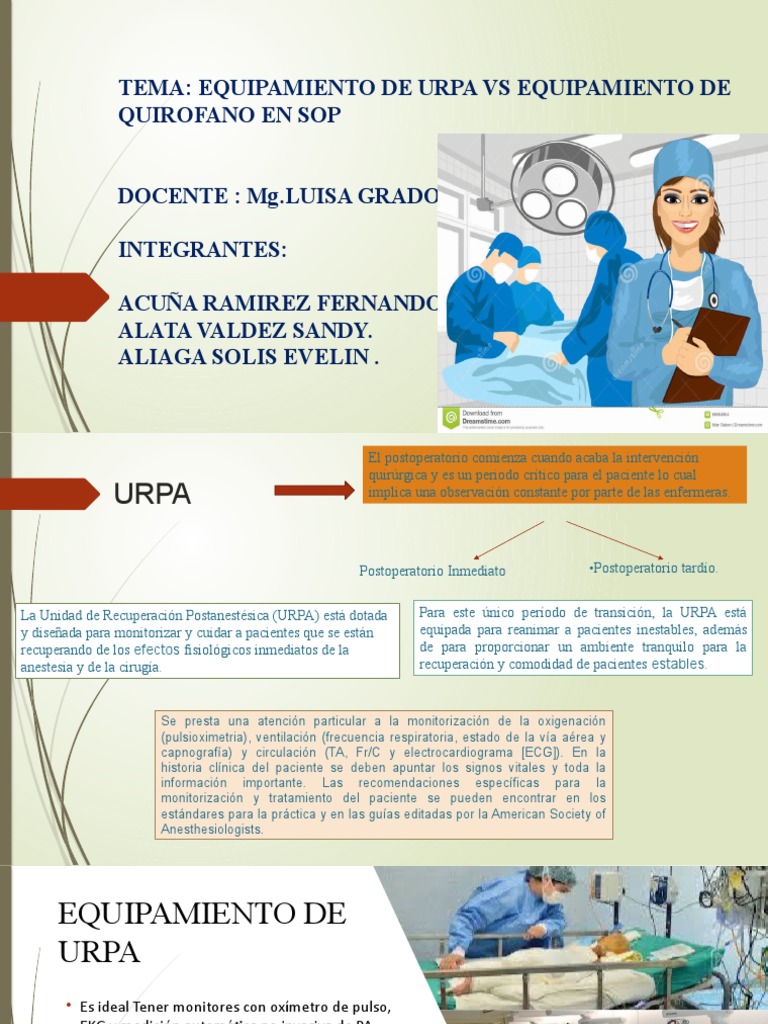 Equipamiento de URPA y Quirófano | PDF | Cirugía | Teatro operando