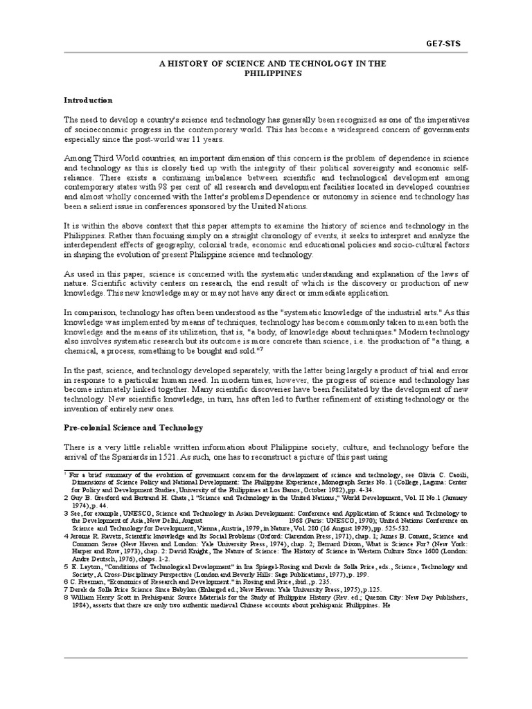 History of Science and Technology | PDF | Academic Degree | Philippines