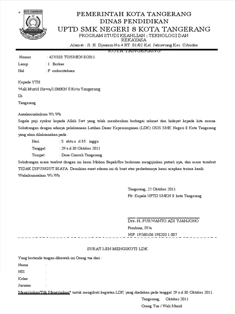 Surat Izin LDKR | PDF