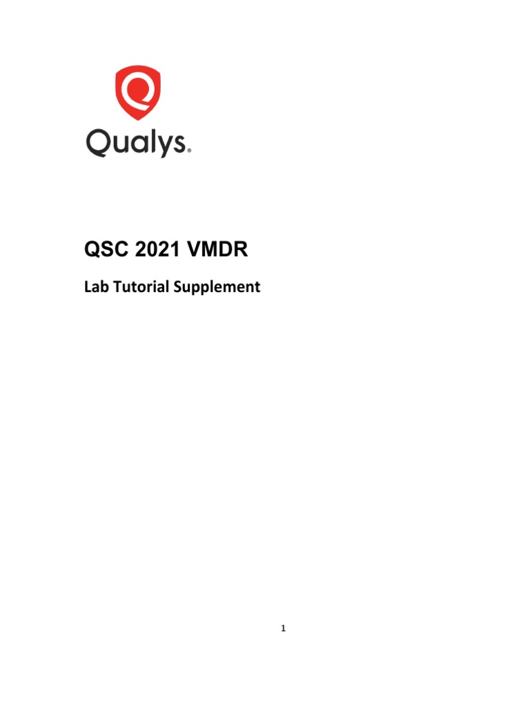 QSC 2021 VMDR Lab Tutorial Supplement | PDF | Network Switch | Computer ...