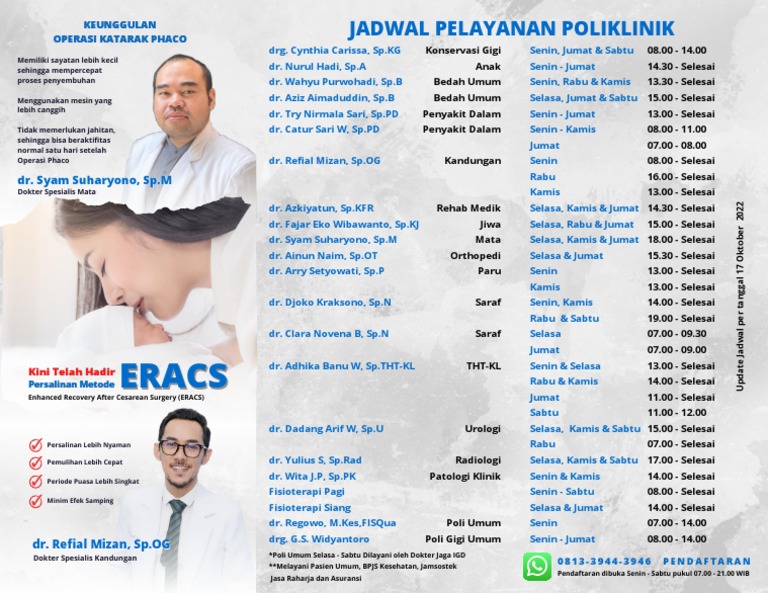 Layanan Medis dan Jadwal Poli | PDF