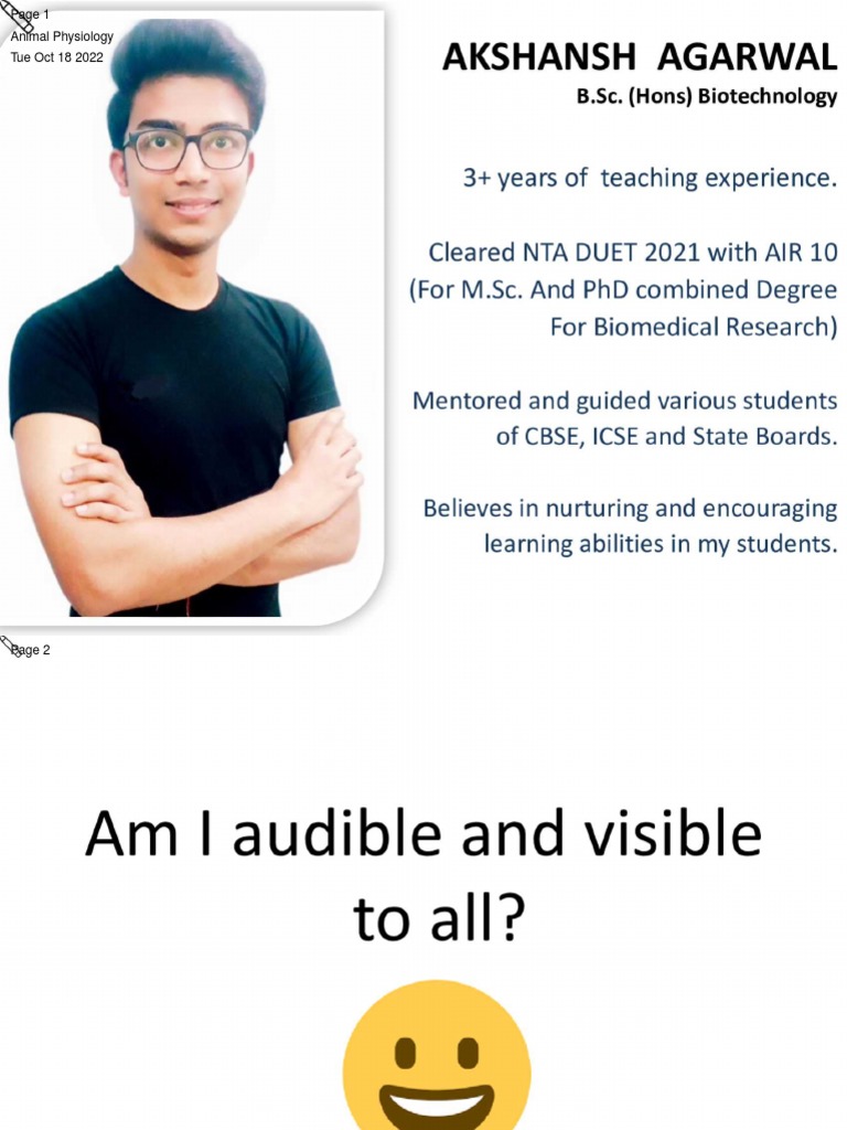 Animal Physio Pyq | PDF