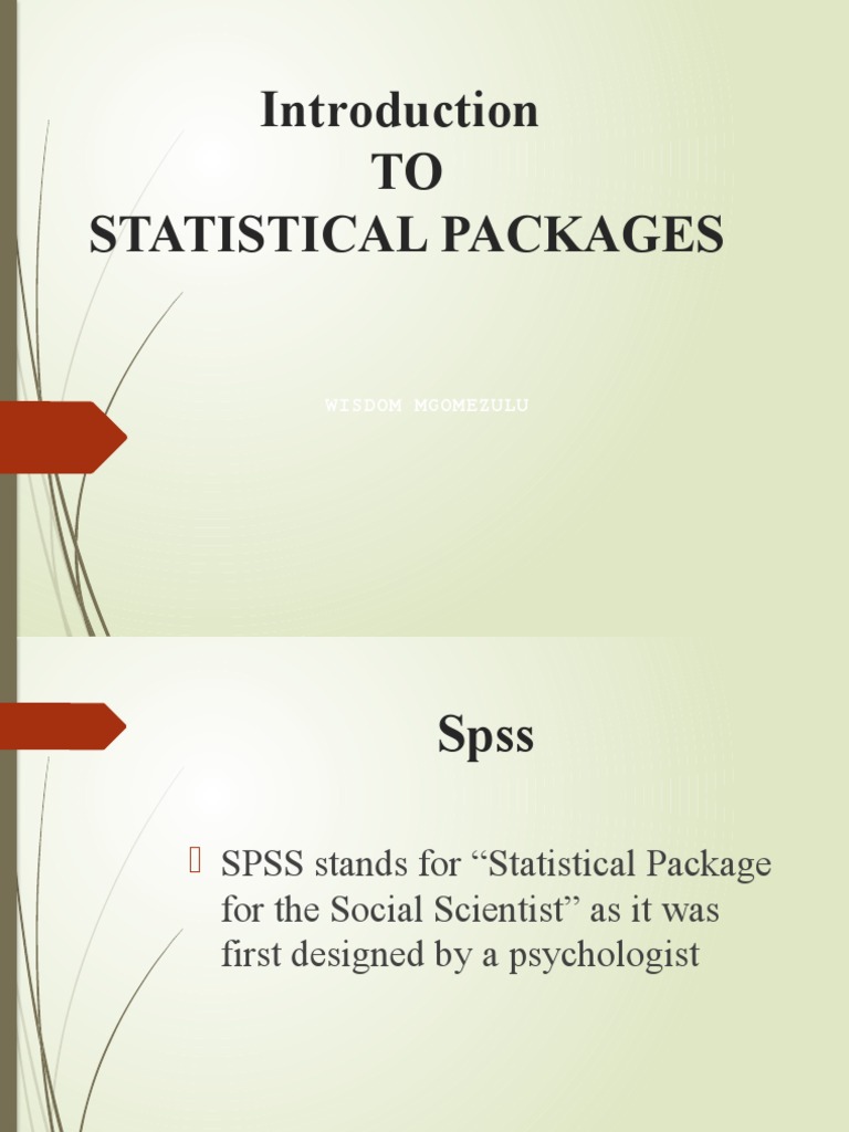 Topic 3-SPSS and STATA | PDF | Spss | Chi Squared Distribution