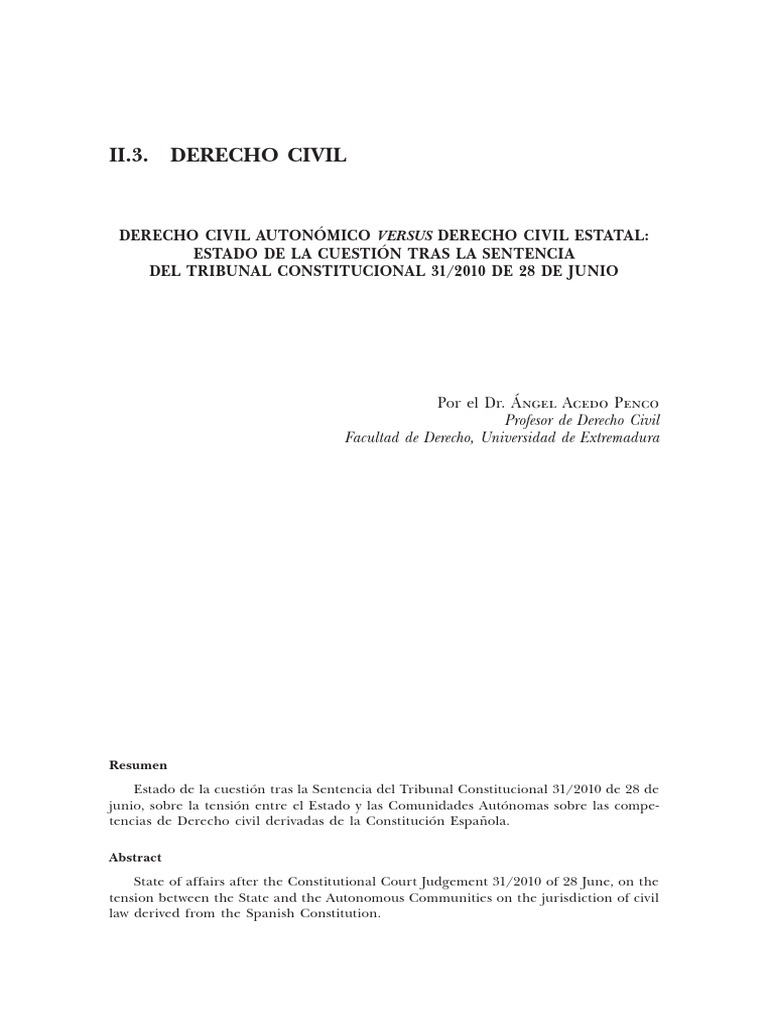Ii.3. Derecho Civil | PDF | Derecho Civil (Common Law) | Cataluña