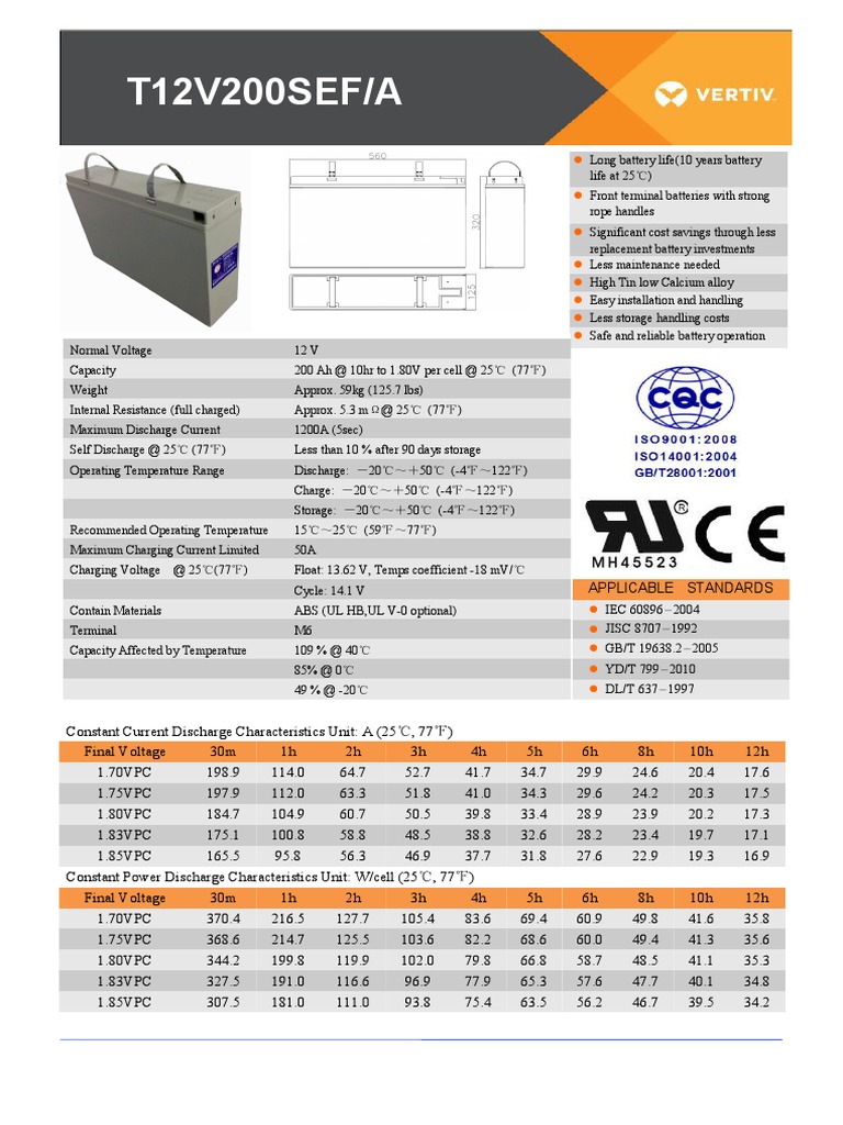 T12v200sef A Datasheet | PDF | Manufactured Goods | Electrical Components