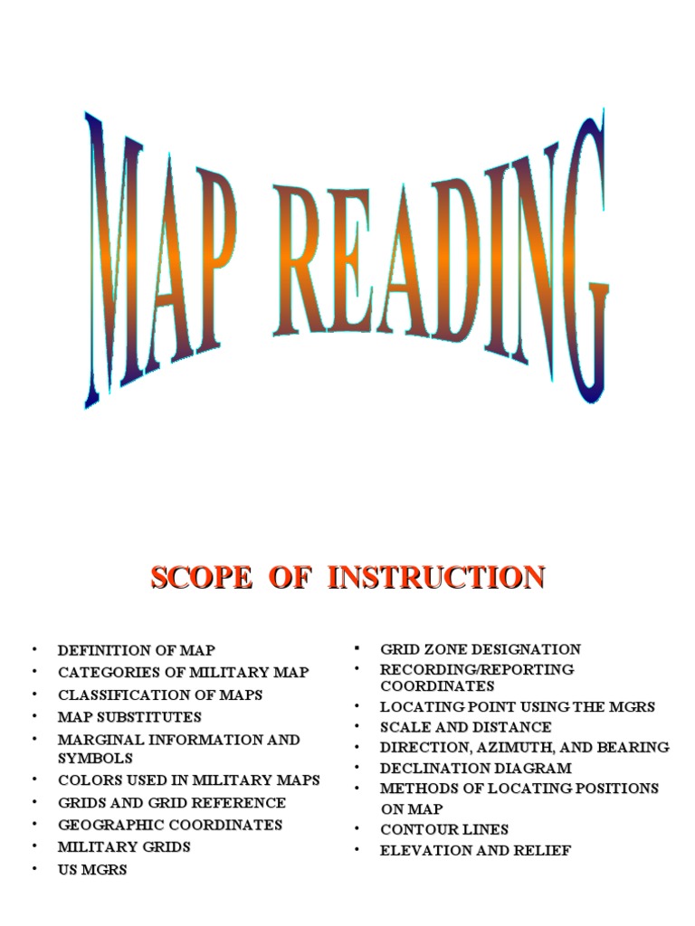 Map Reading Handout | PDF | Geography | Cartography