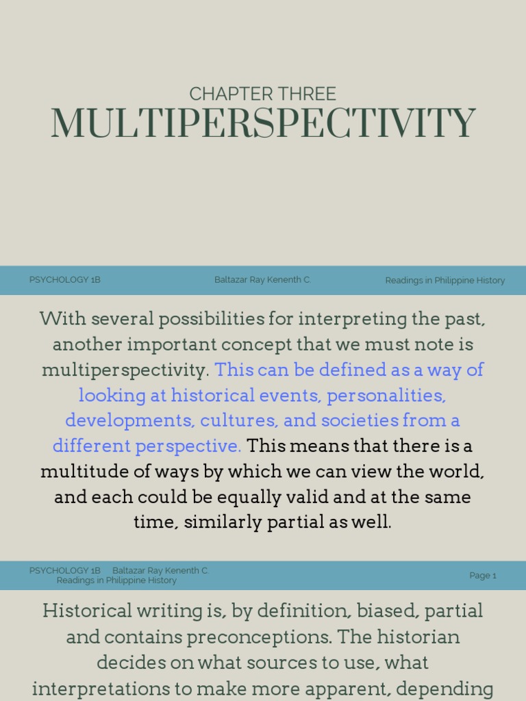 Understanding Multiperspectivity in History | PDF | Psychology | Historian