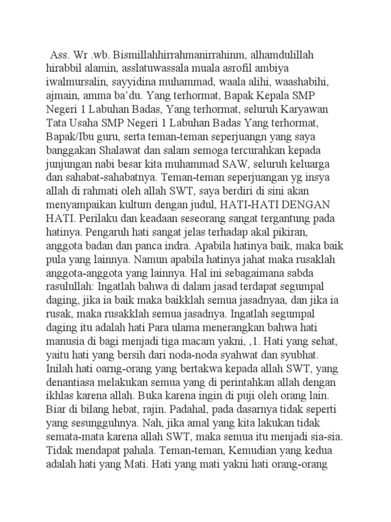 Hati Hati Dengan Hati | PDF