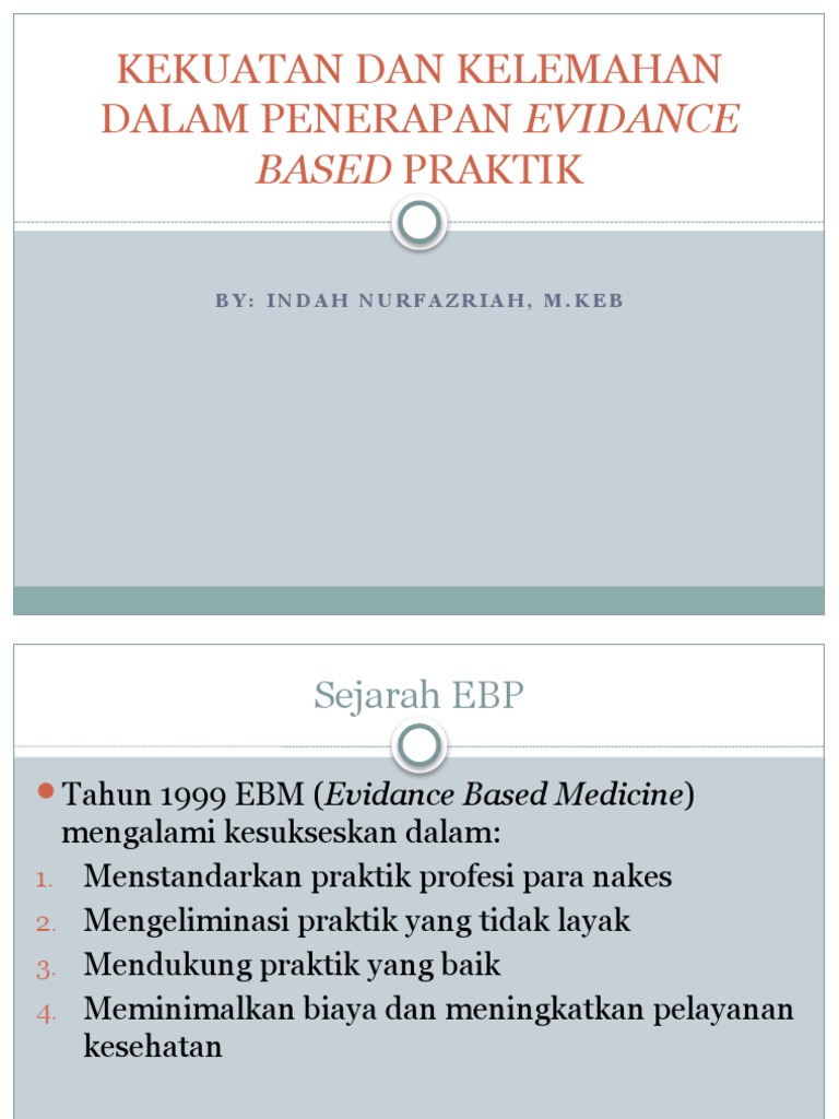 Kekuatan Dan Kelemahan EBP | PDF