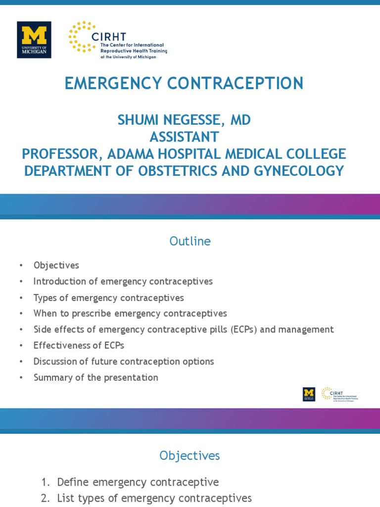 Emergency Contraception | PDF | Birth Control | Combined Oral ...