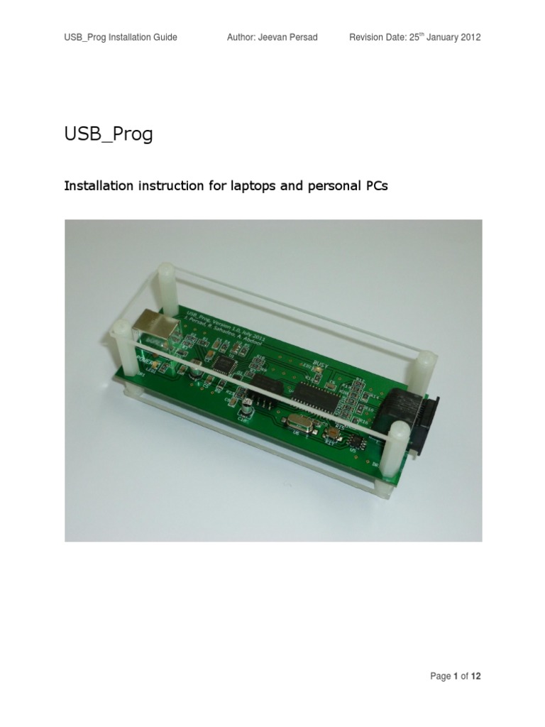 USB_Prog Installation Guide for PCs | PDF | Computing Platforms ...