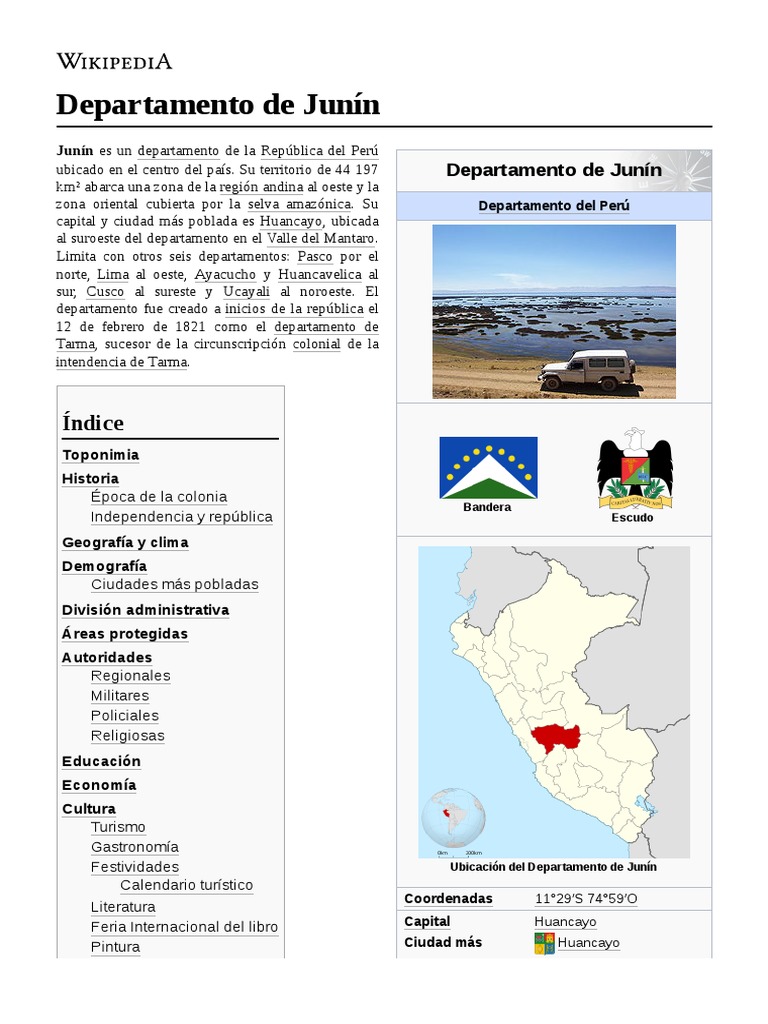 Departamento_de_Junín | PDF